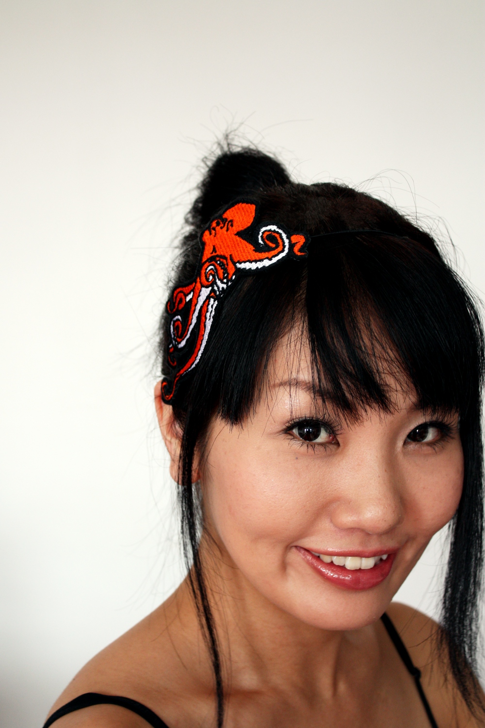 Octopus Embroidered Headband In Orange on Luulla