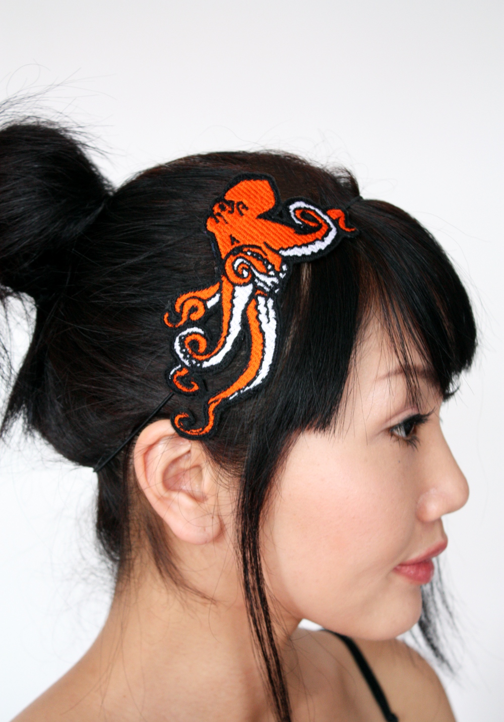 Octopus Embroidered Headband In Orange on Luulla